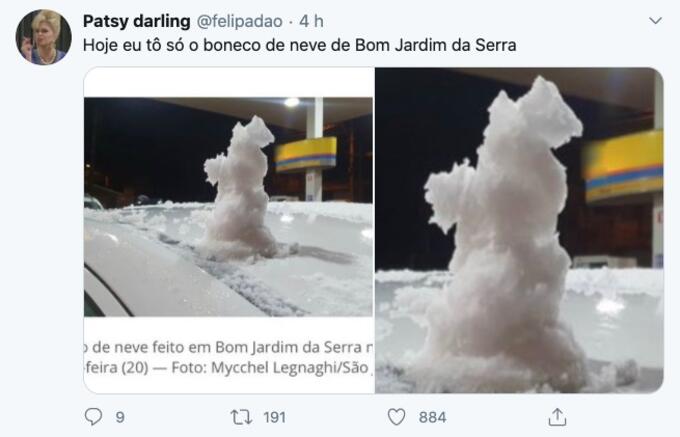 Bonecos de neve bizarros no sul do Brasil viram meme