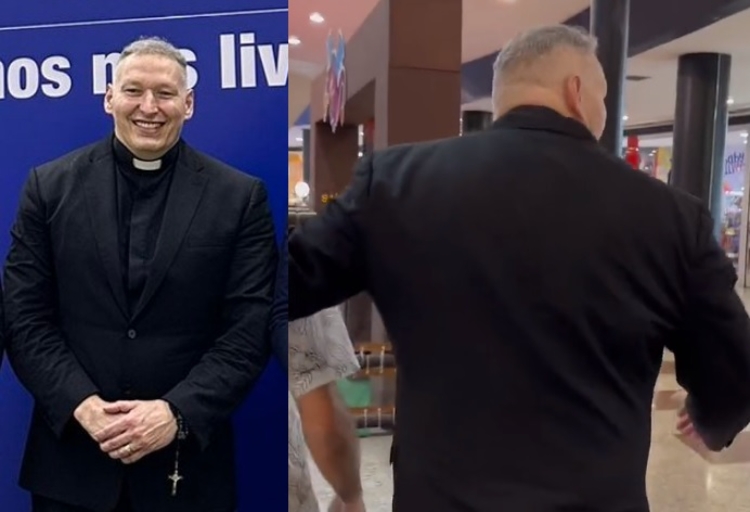Padre Marcelo Rossi aparece ‘maromba’ em shopping e vídeo viraliza: ‘Hulk’