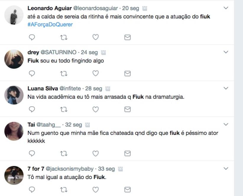 Fiuk é detonado e vira meme após cenas de 'A Força do Querer'