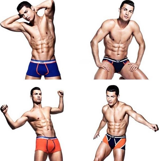 Cristiano Ronaldo posa de cueca e exibe tanquinho Cristiano Ronaldo posa de cueca e exibe tanquinho
